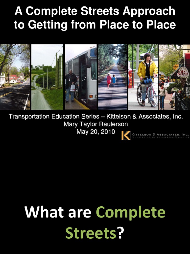Complete Streets Workshop Presentation - 05!20!10 | PDF | Suburb ...