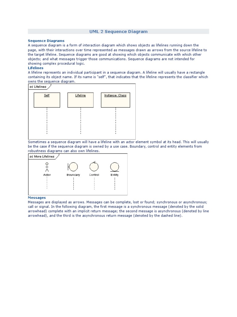 UML 2 Sequence Diagram | PDF | Software Engineering | Scientific Modeling