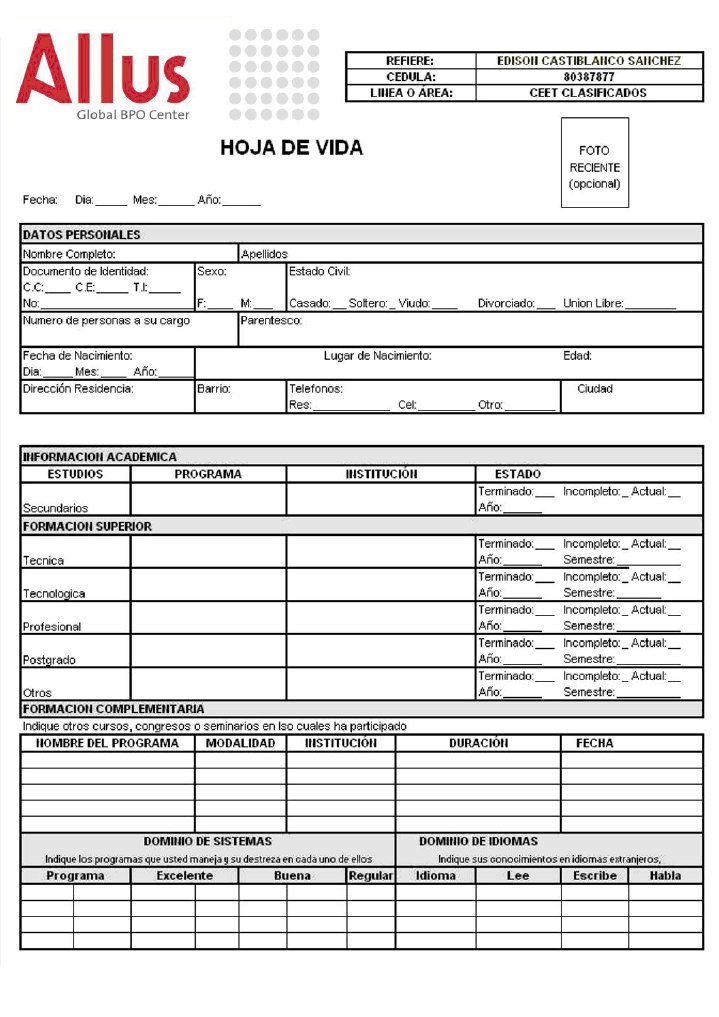 Formato Referidos Allus | PDF