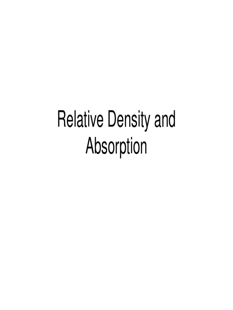 Relative Density, Absorption and Moisture States of Aggregate | PDF ...