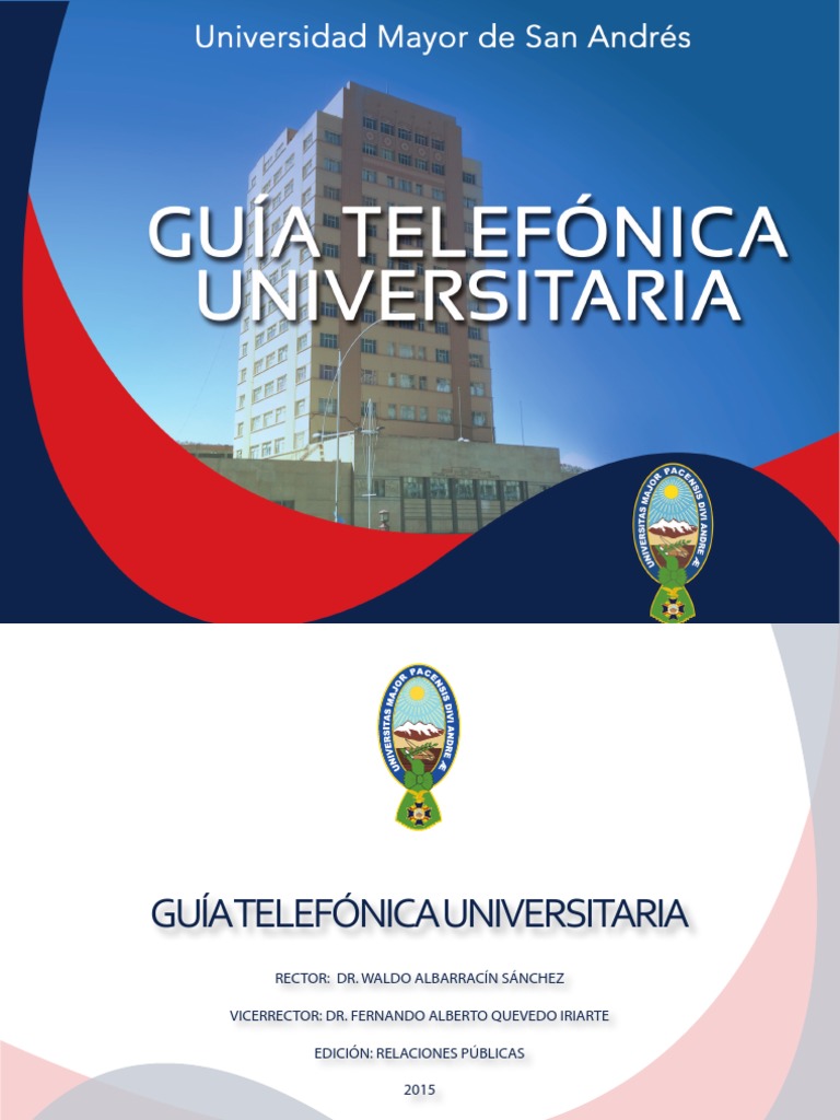 Guía Telefónica UMSA 2015 | PDF | Salud y bienestar | Medicina