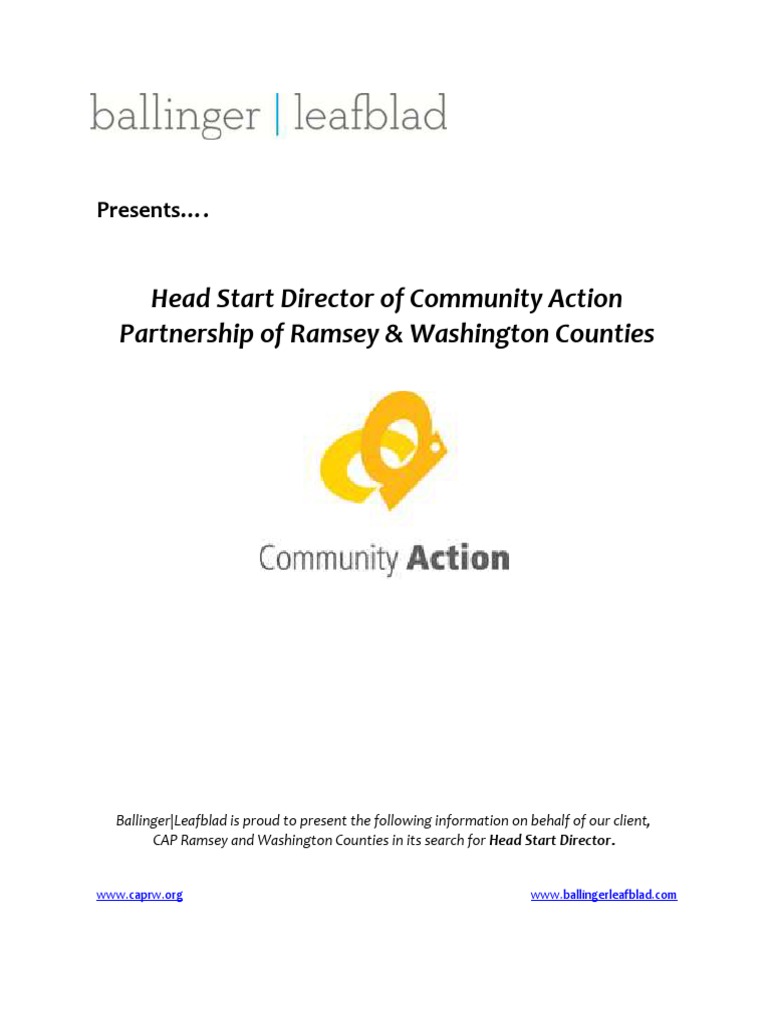 CAPRW Head Start Director Position Profile | PDF