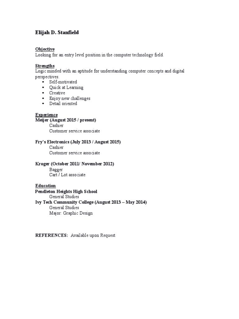 Entry-Level Computer Tech Resume | PDF