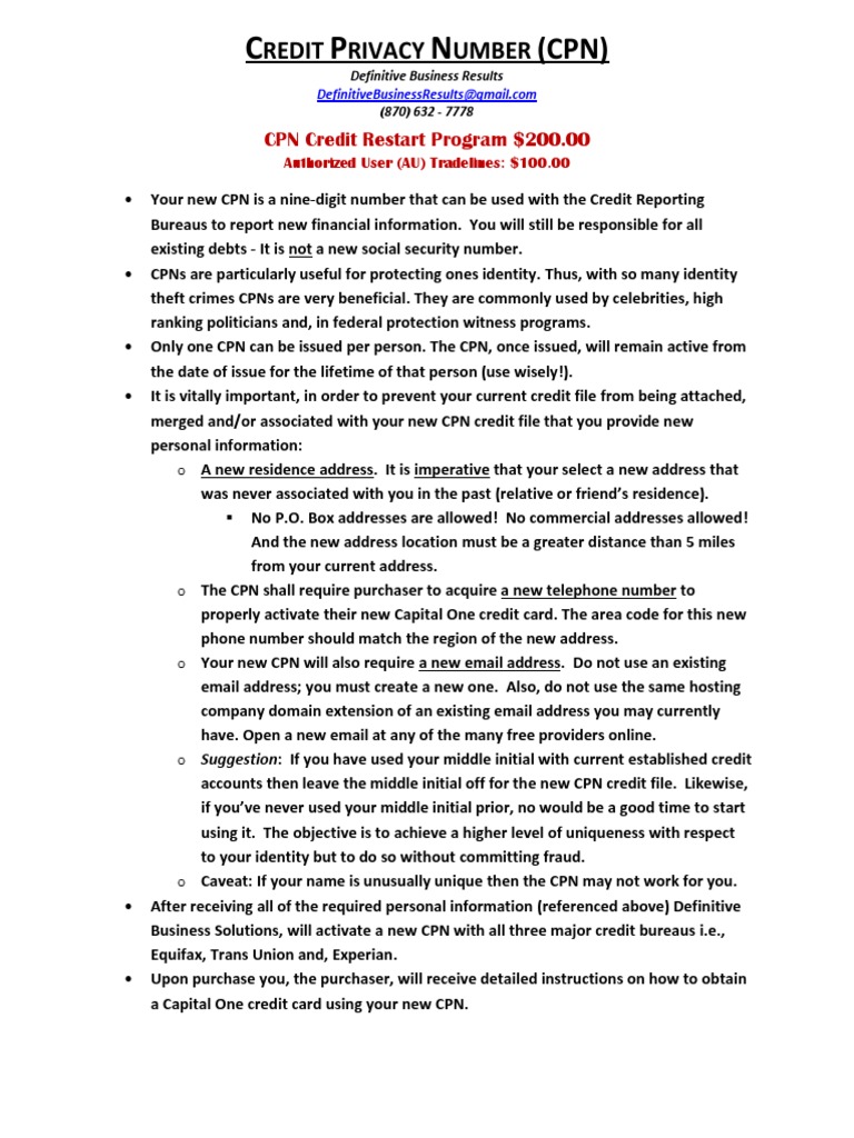 CPN Definitive Business Strategies | PDF | Personally Identifiable ...