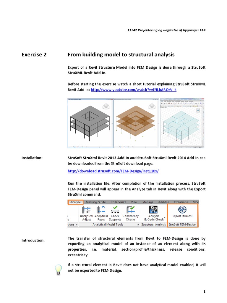 Exercise 2 From Building Model To Struct PDF | PDF | Autodesk Revit ...