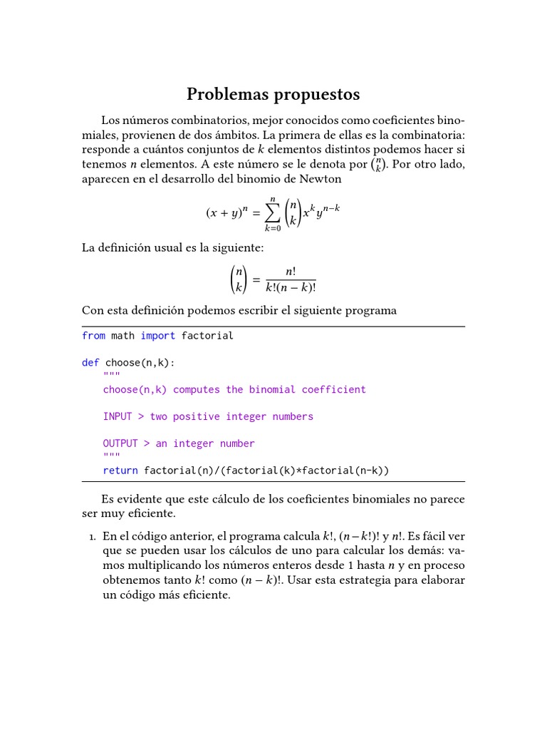 Ejercicios para Practicar Python | PDF | Número primo | Raíz cuadrada