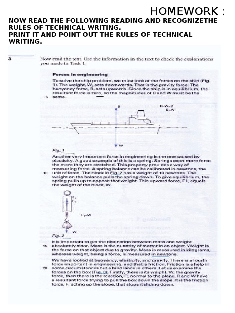 Now Read The Following Reading and Recognizethe Rules of Technical ...