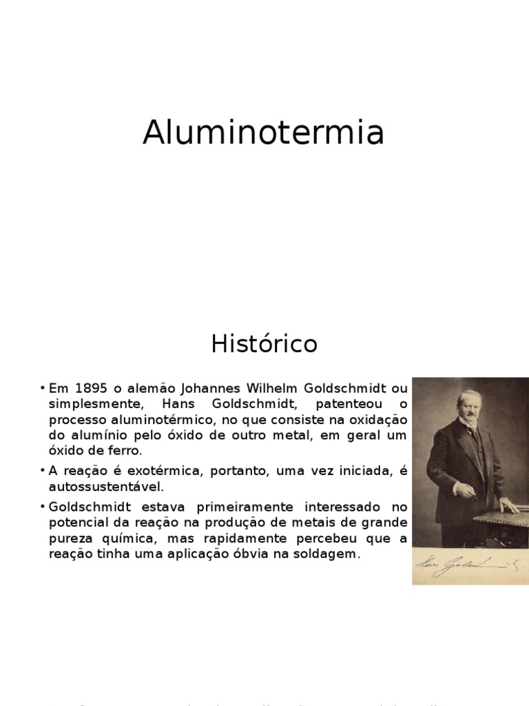 Aluminotermia Completo | PDF | Alumínio | Substancias químicas