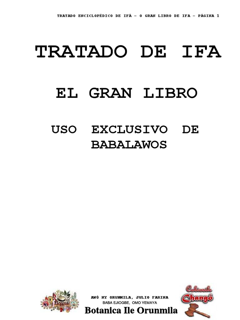 Tratado de IFA El Gran Libro | PDF | Santeria | Religión étnica