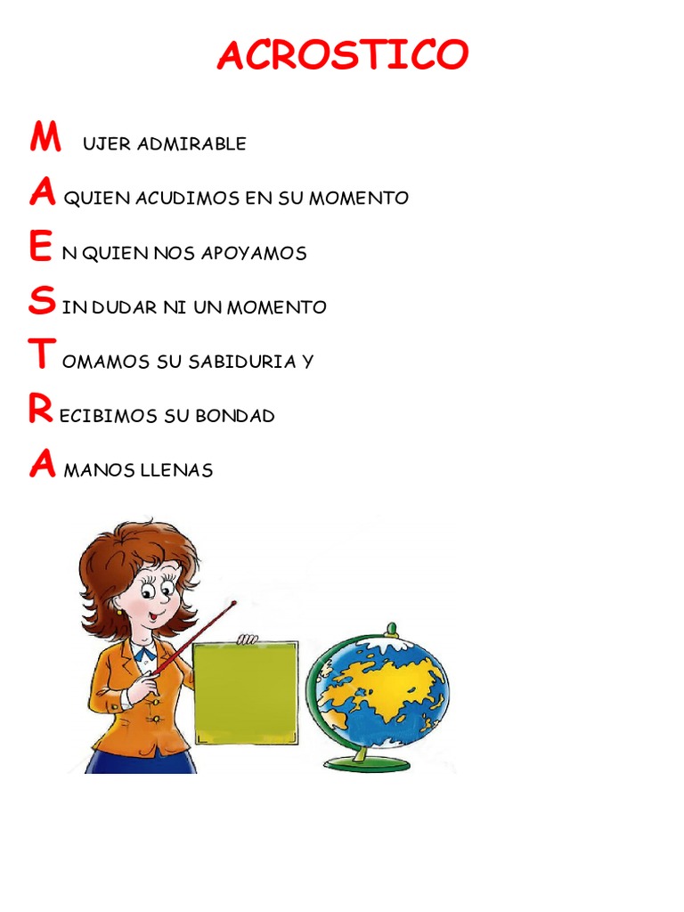 Acrostico Maestra