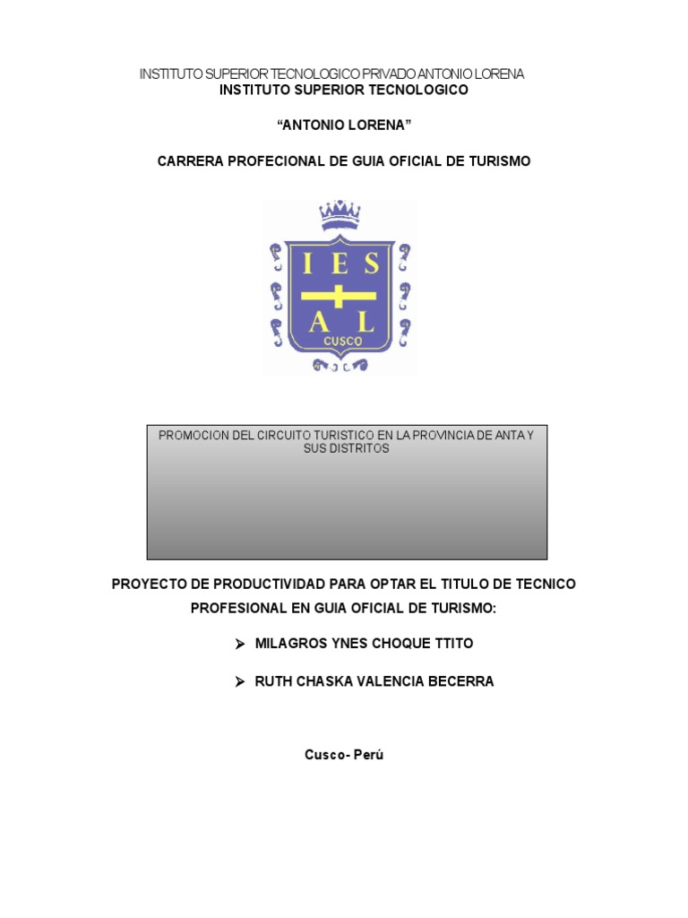Circuito Anta Donde El Sapo Espanta y La Mujer Encanta Por Fin CCCCCCCC | PDF | Turismo | Science