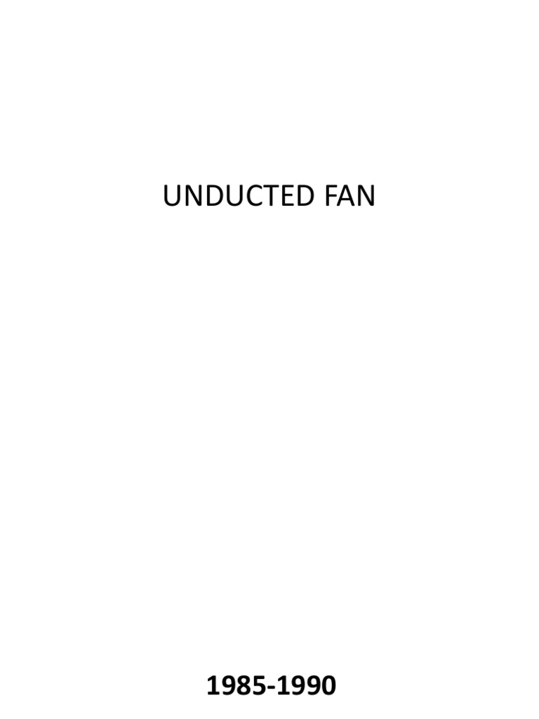 Unducted Fan PDF | PDF