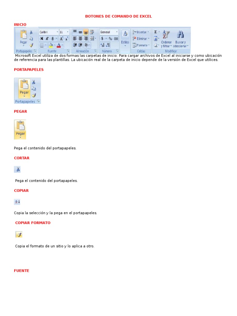 Botones de Comando de Excel | Tabla (base de datos) | Hoja de cálculo