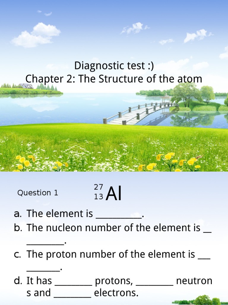 Diagnostic Test:) Chapter 2: The Structure of The Atom | PDF