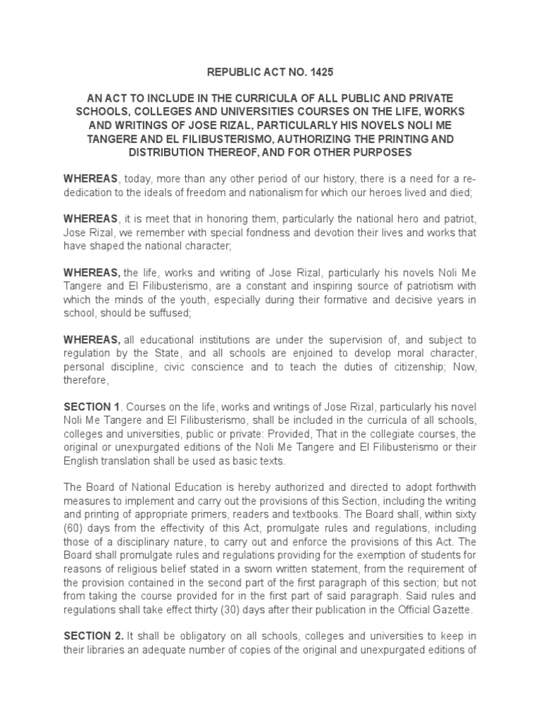 RA 1425 and 646 | PDF | Government Information | Social Institutions