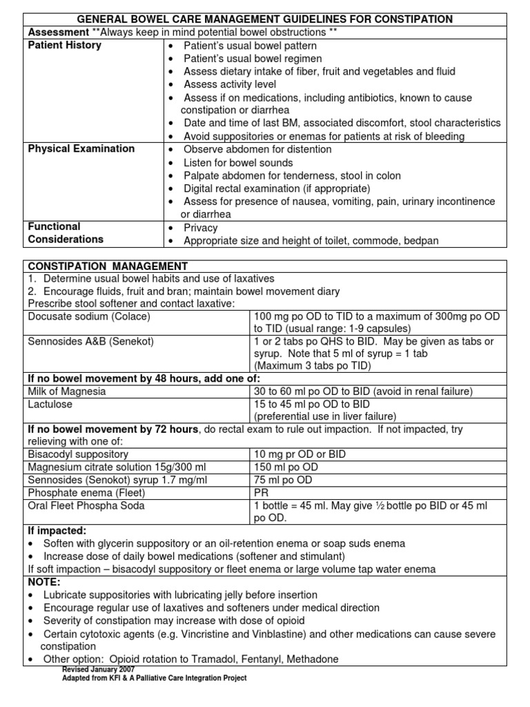 Revised January 2007 Adapted From KFI & A Palliative Care Integration ...