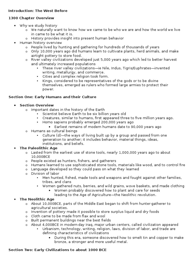 Unit Outline Introduction The West Before 1300 | PDF | Israelites ...