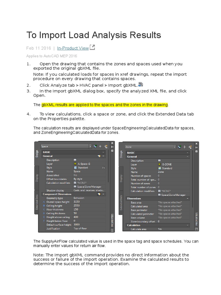 Importing gbXML in AutoCAD MEP | PDF | Teaching Methods & Materials