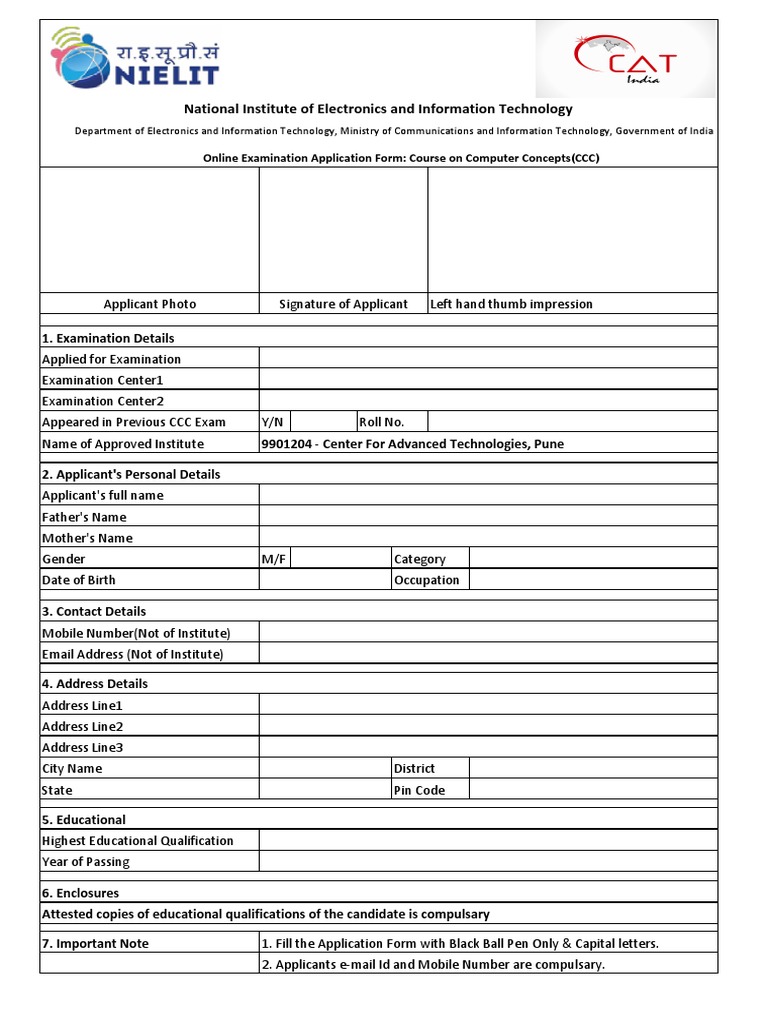 CCC Form PDF | PDF | Finance & Money Management