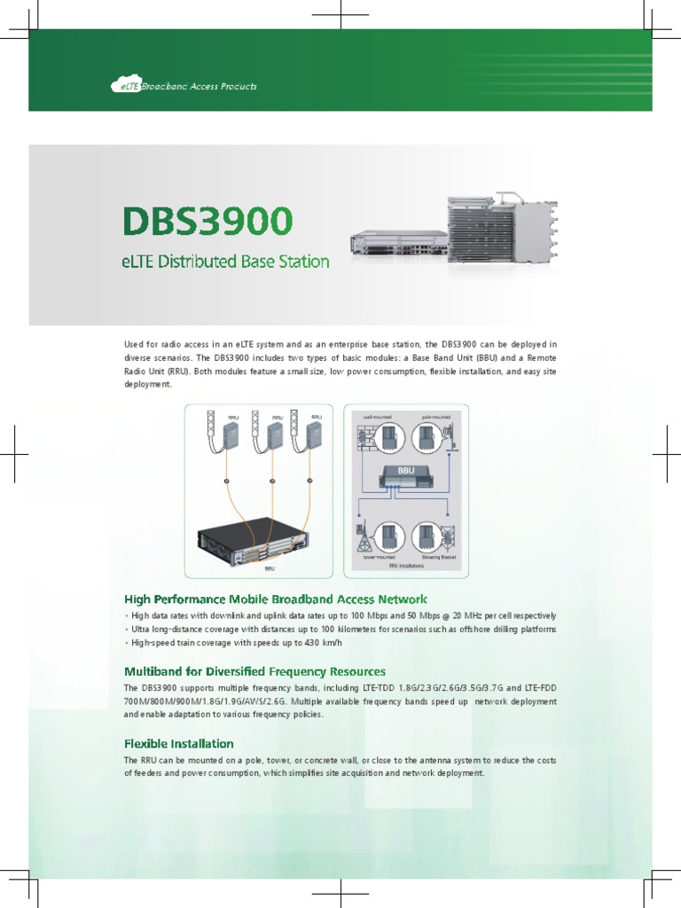 Huawei ELTE Access Products- DBS3900 Datasheet(HD) | Lte ...