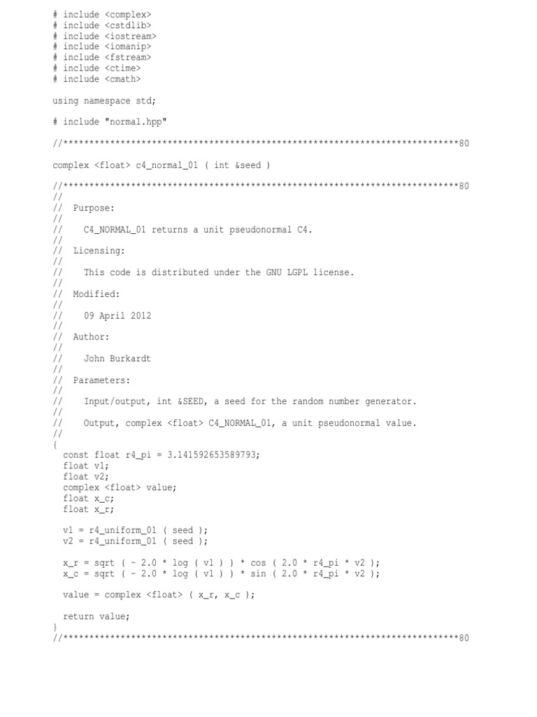 Normal.cpp | Probability Density Function | Parameter (Computer ...