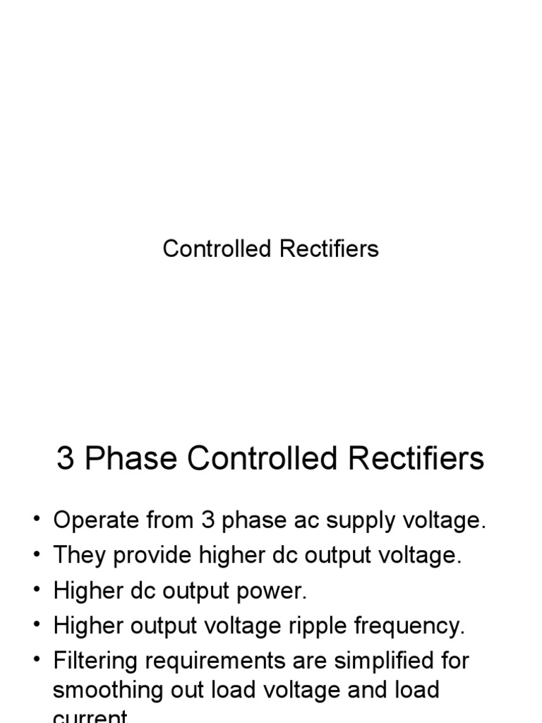 3 Phase Controlled Rectifiers Final | PDF | Rectifier | Computer Engineering