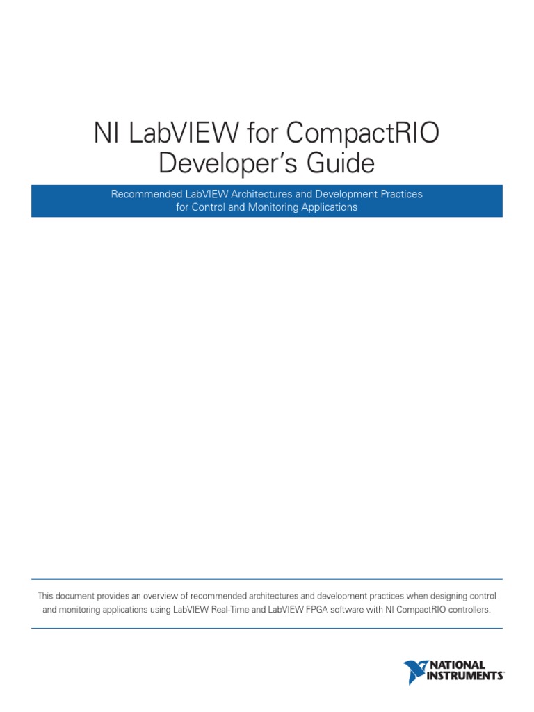 NI LabVIEW For CompactRIO | PDF | Field Programmable Gate Array | Scada