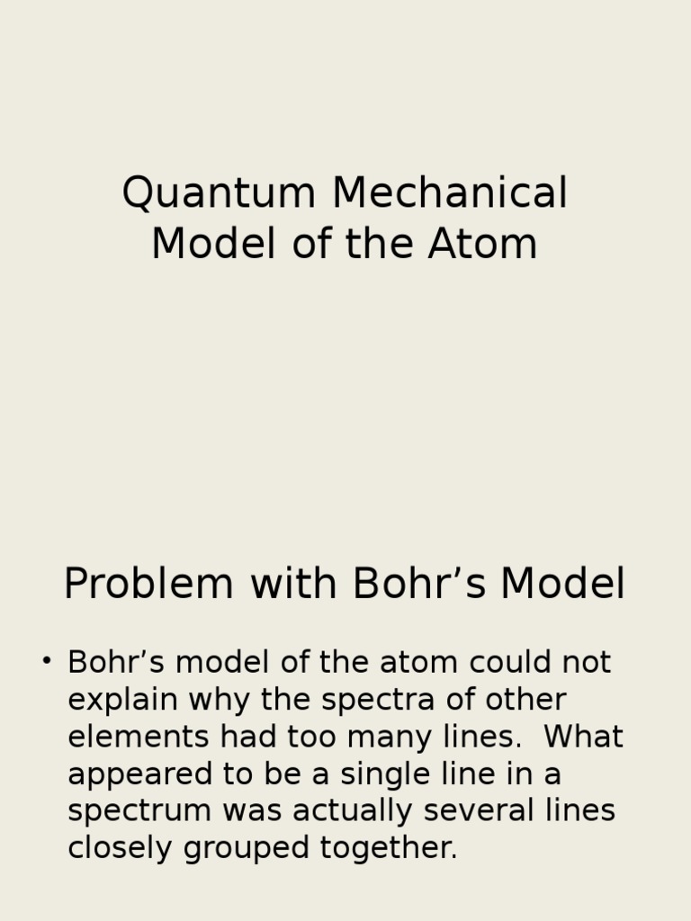Quantum Mechanical Model of The Atom | PDF | Atomic Orbital | Electron ...