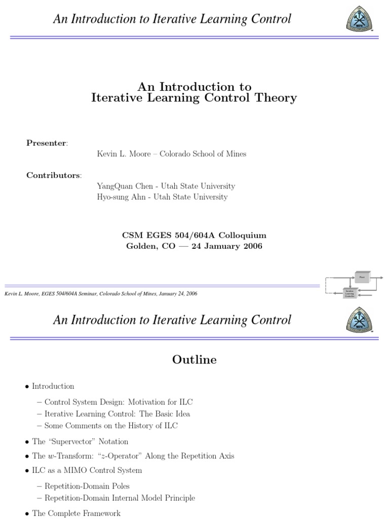 An Introduction To Iterative Learning Control | PDF | Control Theory ...