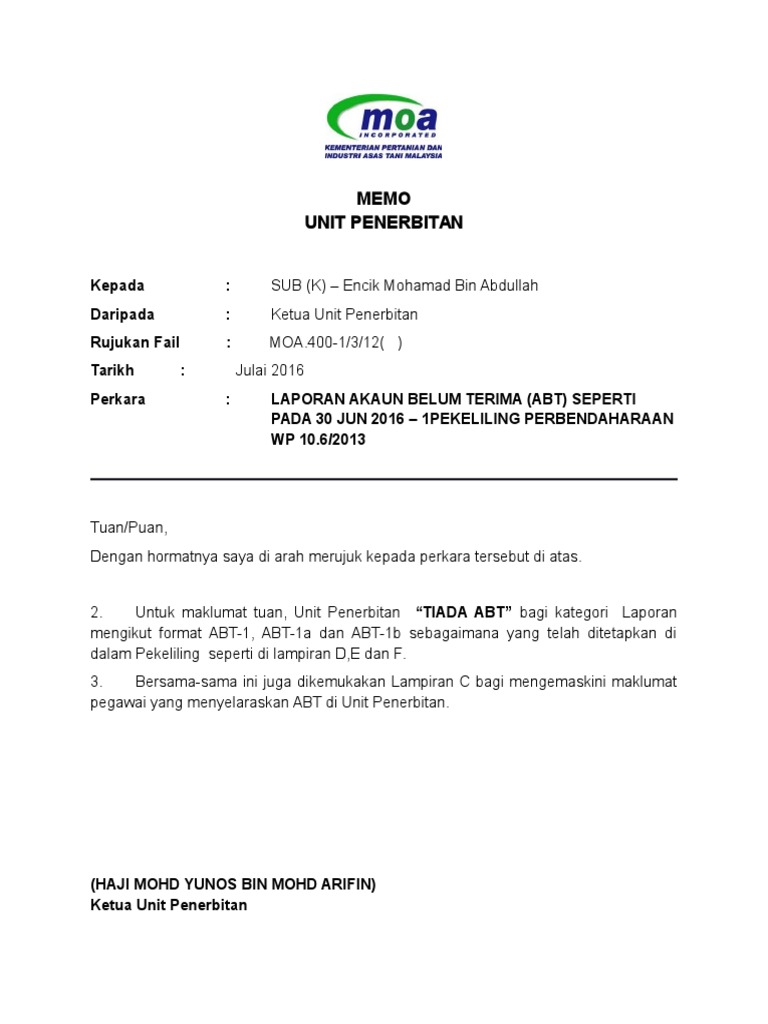 Format Memo Terbaru | PDF