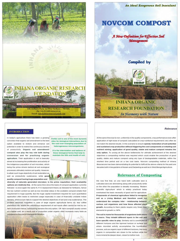 NOVCOM Compost Manual For Effective and Economic On-Farm Composting | PDF | Compost | Soil