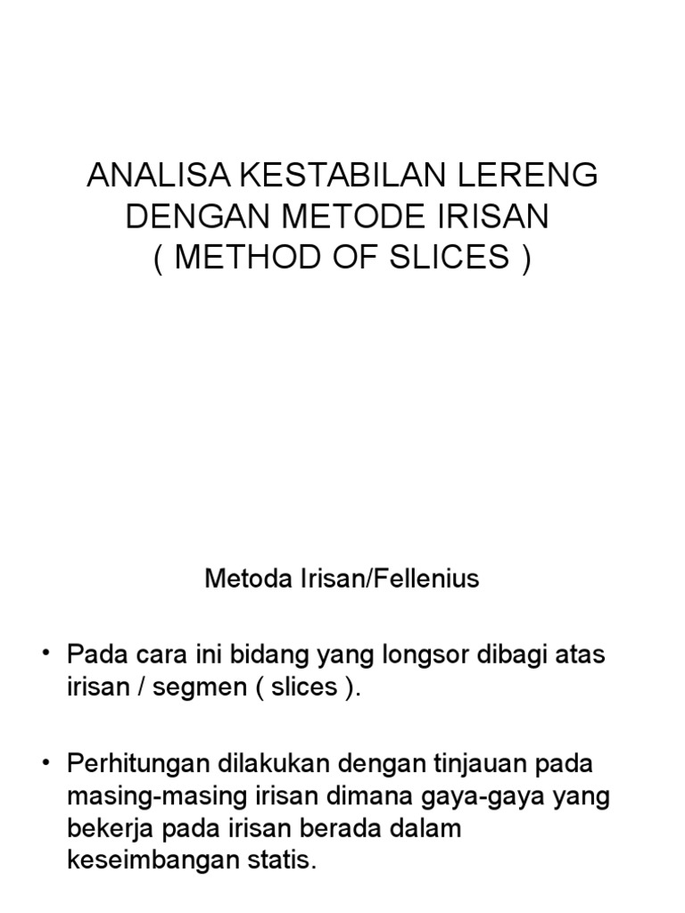 Metode Irisan | PDF