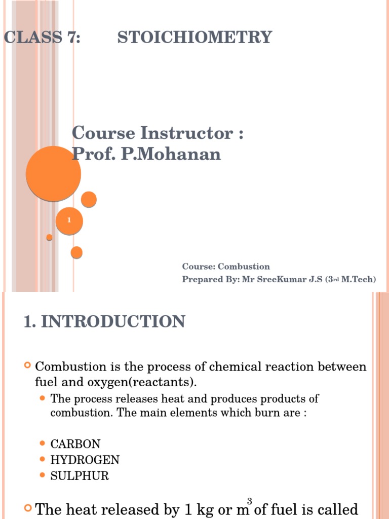Stoichiometry | PDF | Stoichiometry | Combustion