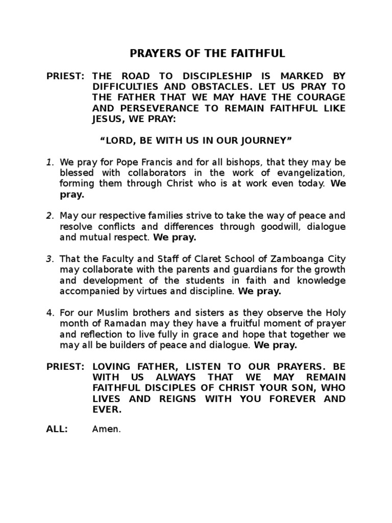 Prayers of the Faithful for 2025 | PDF | Religion & Spirituality