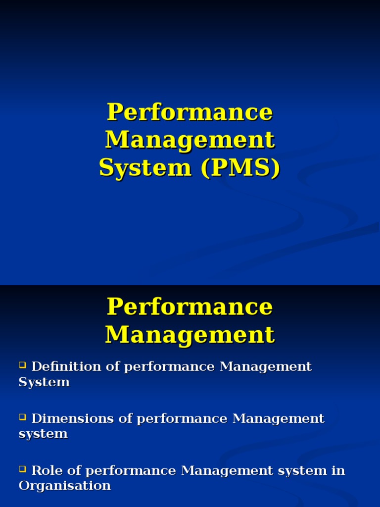 Performance Management System (PMS) | PDF | Performance Management ...