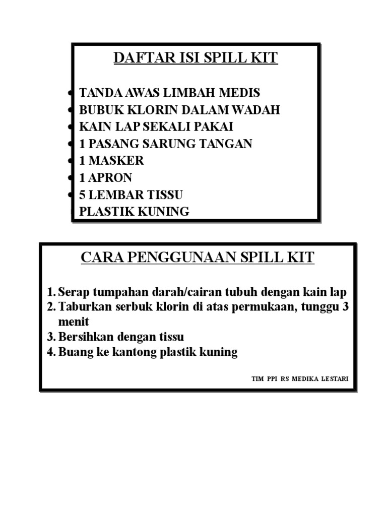 Spill Kit | PDF | Sains & Matematika