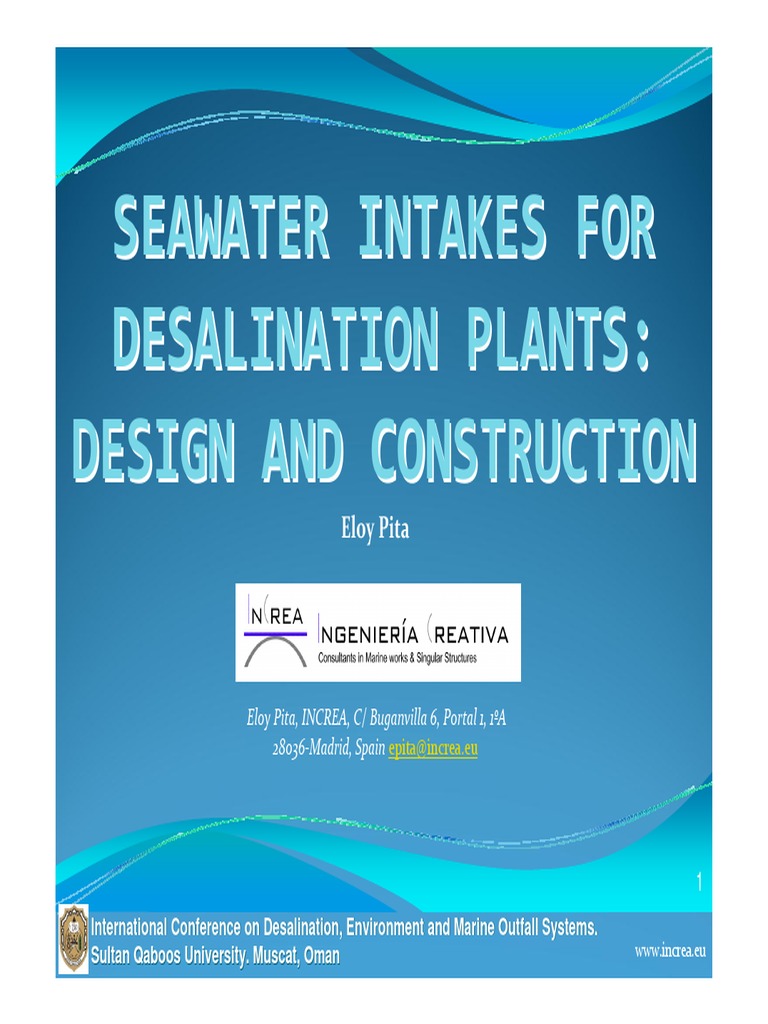 OM14 Sea Water Intake Structures | PDF | Desalination | Oman