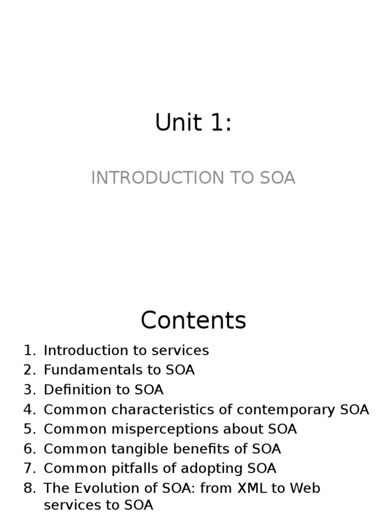 Unit 1 | PDF | Service Oriented Architecture | Soap