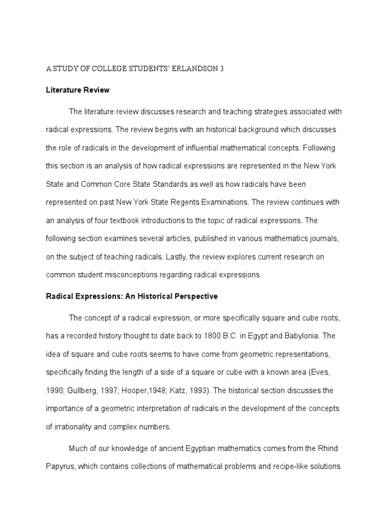 Review Of Related Literature PDF Square Root Complex Number