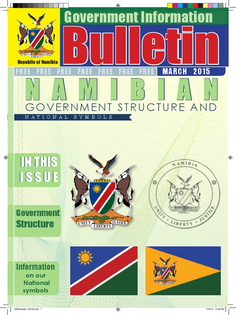 Namibia's Government Structure & Symbols | PDF | Flag | Namibia
