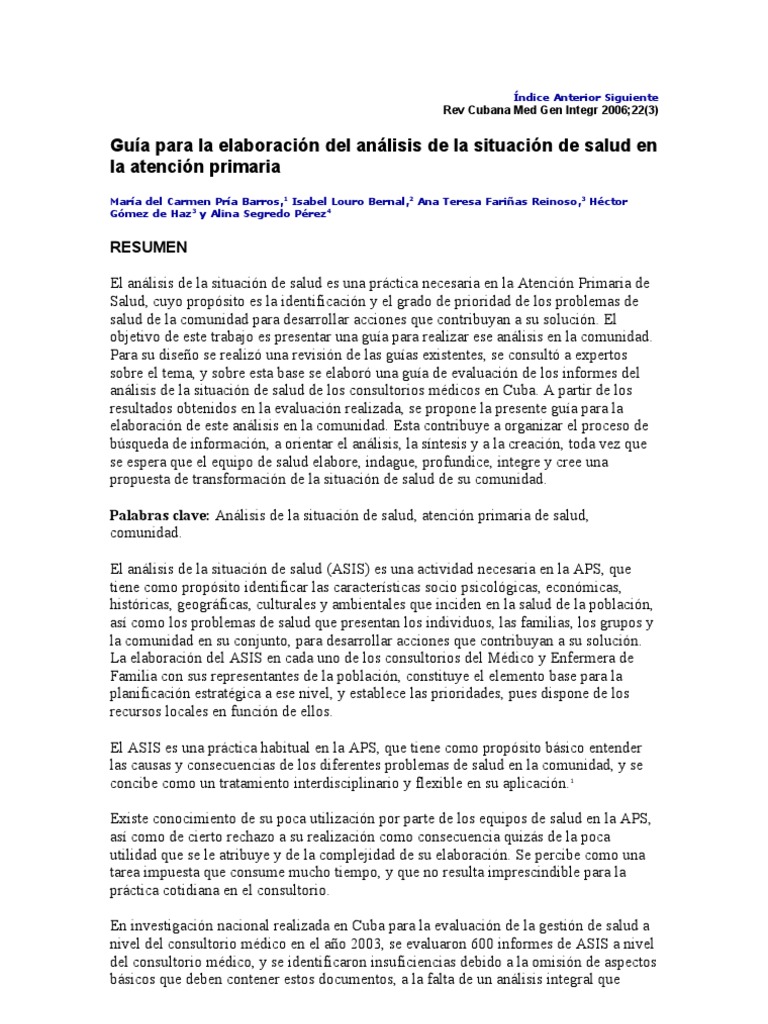 Guia de ASIS | PDF | Población | Cuba
