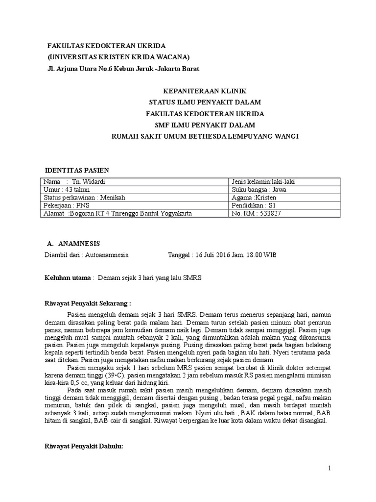 Status Ipd Koas (DBD) | PDF