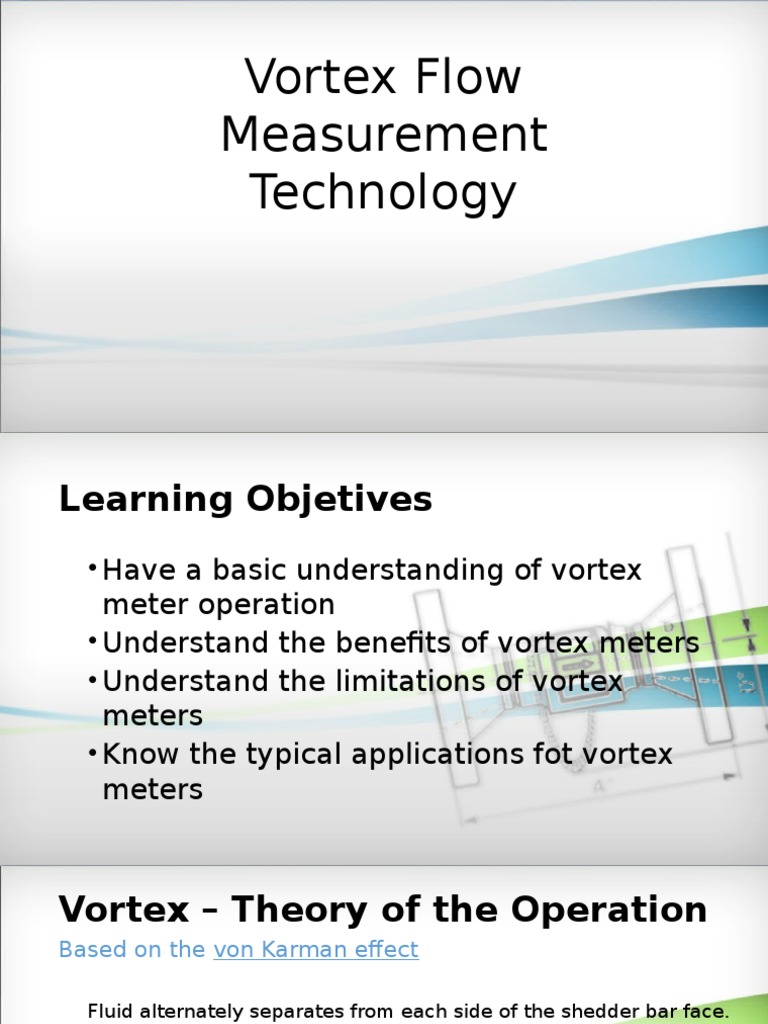 Vortex Flow Meter Operation & Applications | PDF | Science & Mathematics