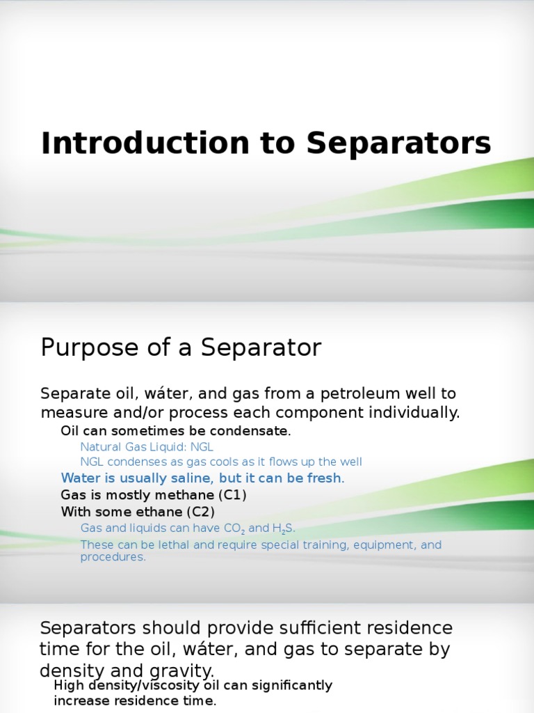 Introduction To Separators | PDF