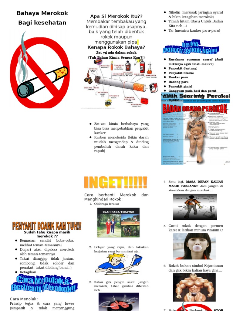 Leaflet Bahaya Merokok | PDF