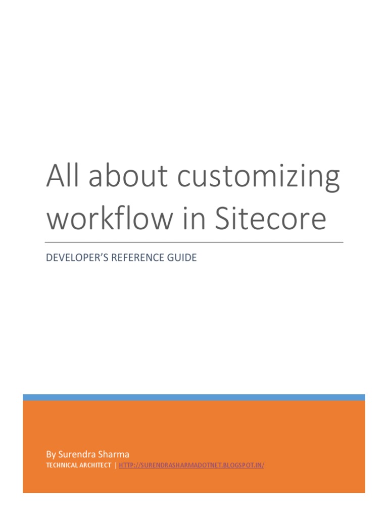 All About Customizing Workflow in Sitecore | PDF | Namespace | Language Integrated Query