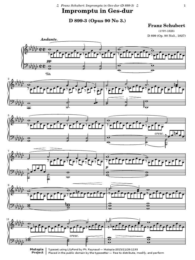 SchubertF D899 3 Impromptu A4 | PDF | Franz Schubert | Musique