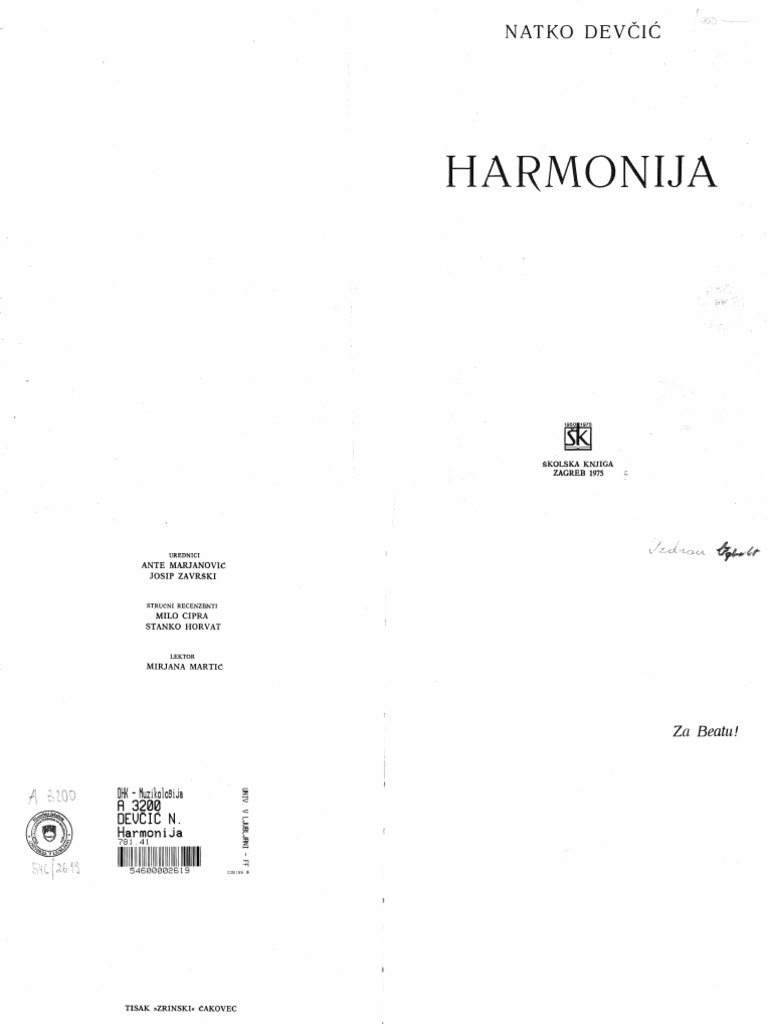 Natko Devčić, Harmonija | PDF