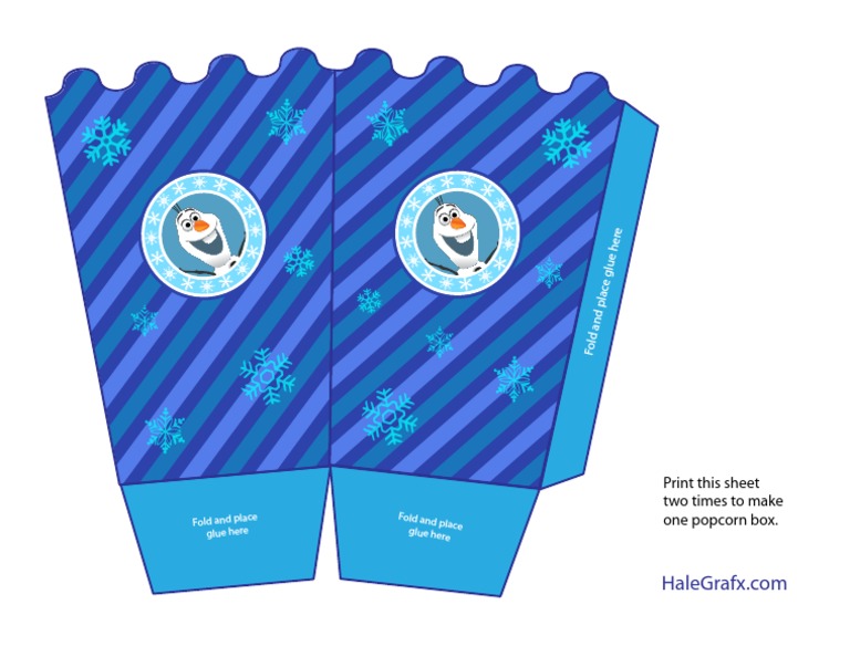 Frozen Olaf Popcorn Box | PDF
