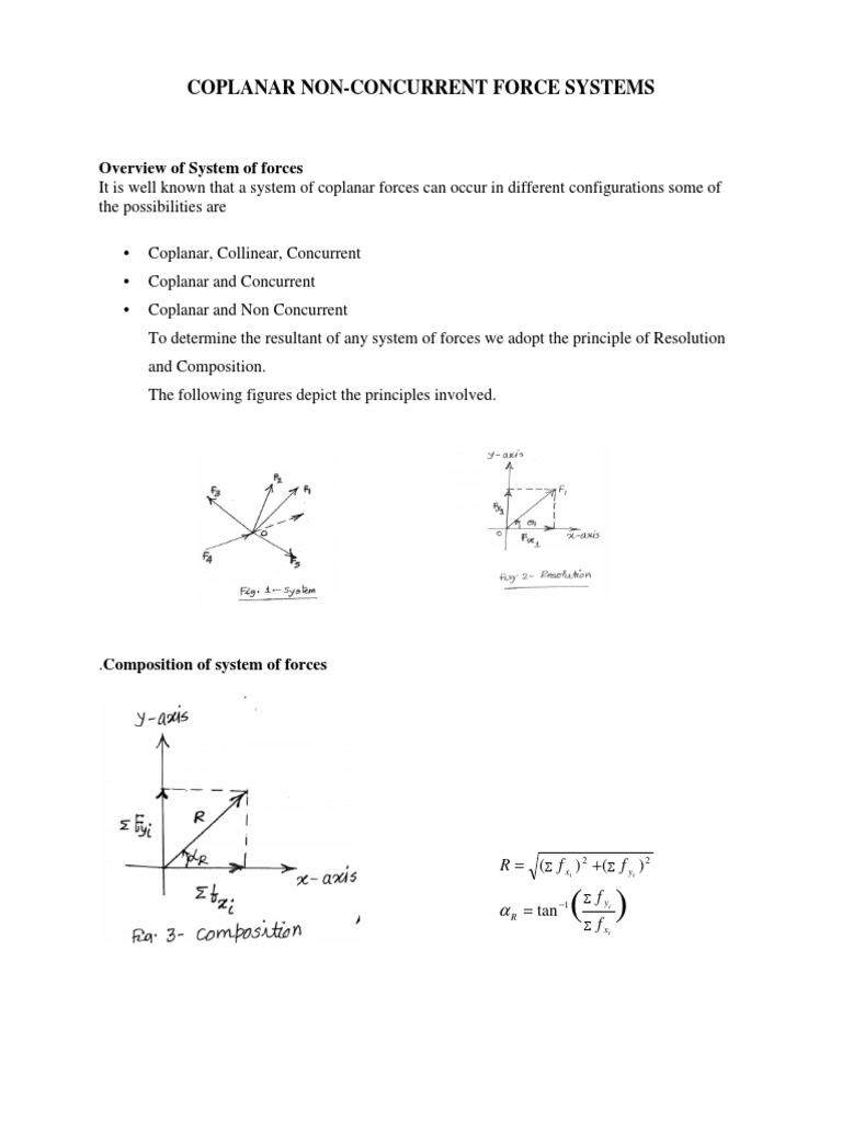 Coplanar Non Concurrent Force Systems | PDF | Truss | Trigonometric Functions